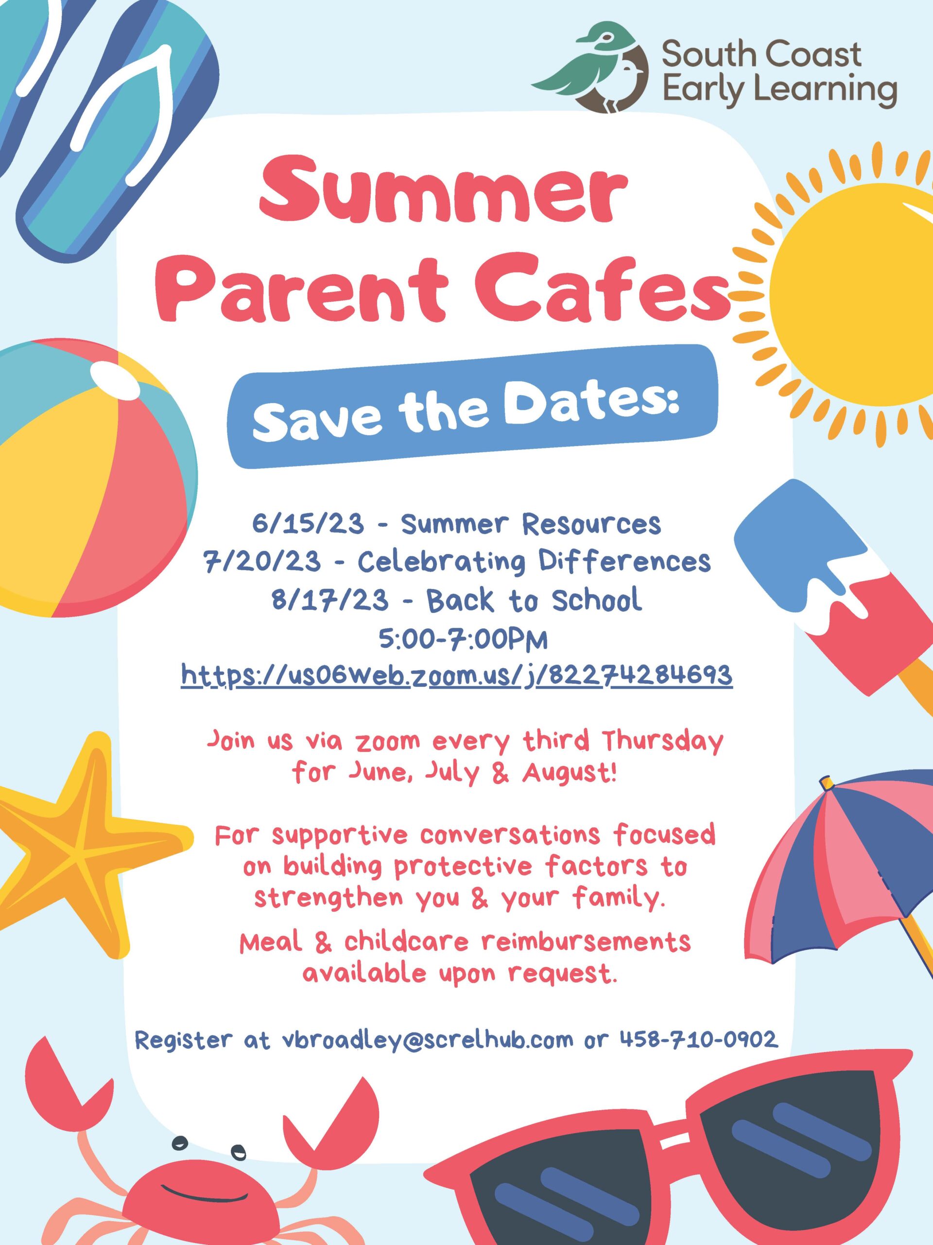 Parent Café | Back to School (VIRTUAL) - South Coast Early Learning